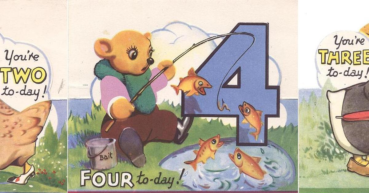 Set: Greeting, A TUCK CARD, KGVI period, Birthday, Animals, Pop-up (set ...