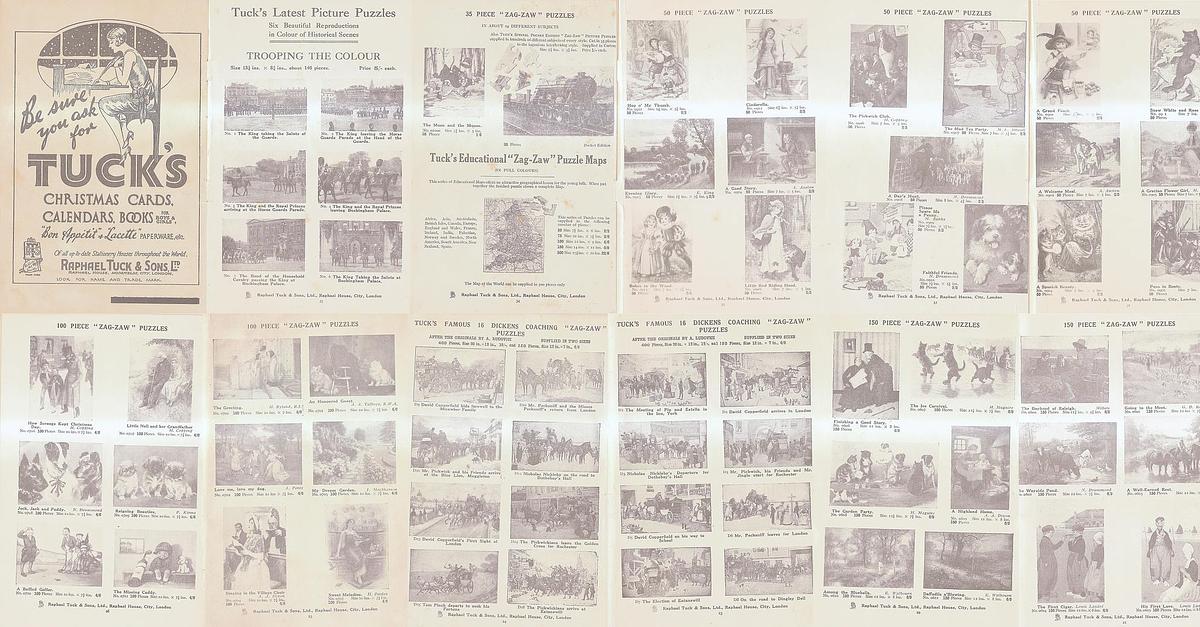 Set: TUCK'S ZAG-ZAW PICTURE PUZZLES - TuckDB Ephemera