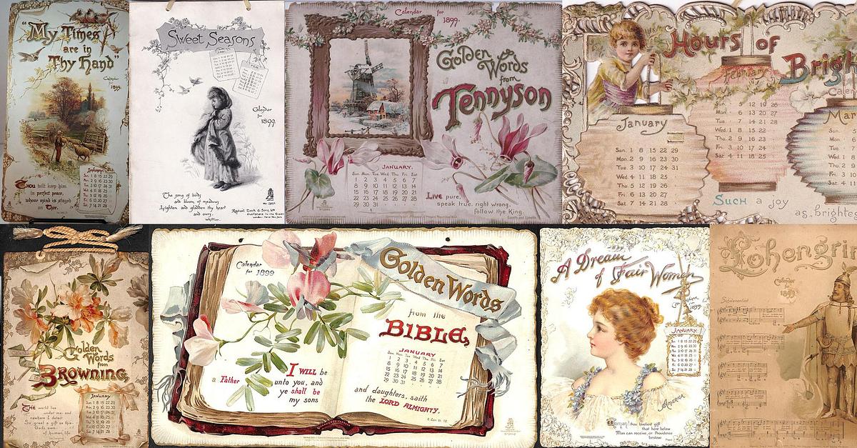 Set: CALENDAR FOR 1899 - TuckDB Ephemera