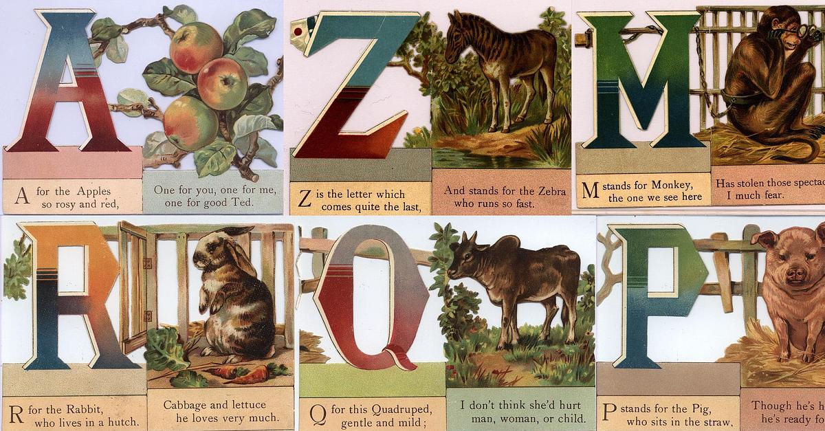 Set: alphabet cards - TuckDB Ephemera